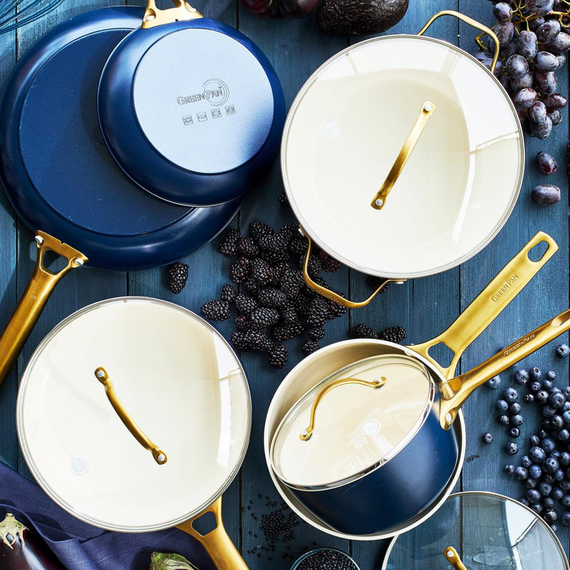 GreenPan Reserve Hard Anodized Healthy Ceramic Nonstick 10 Piece Cookware Set & Reviews | Joss ...